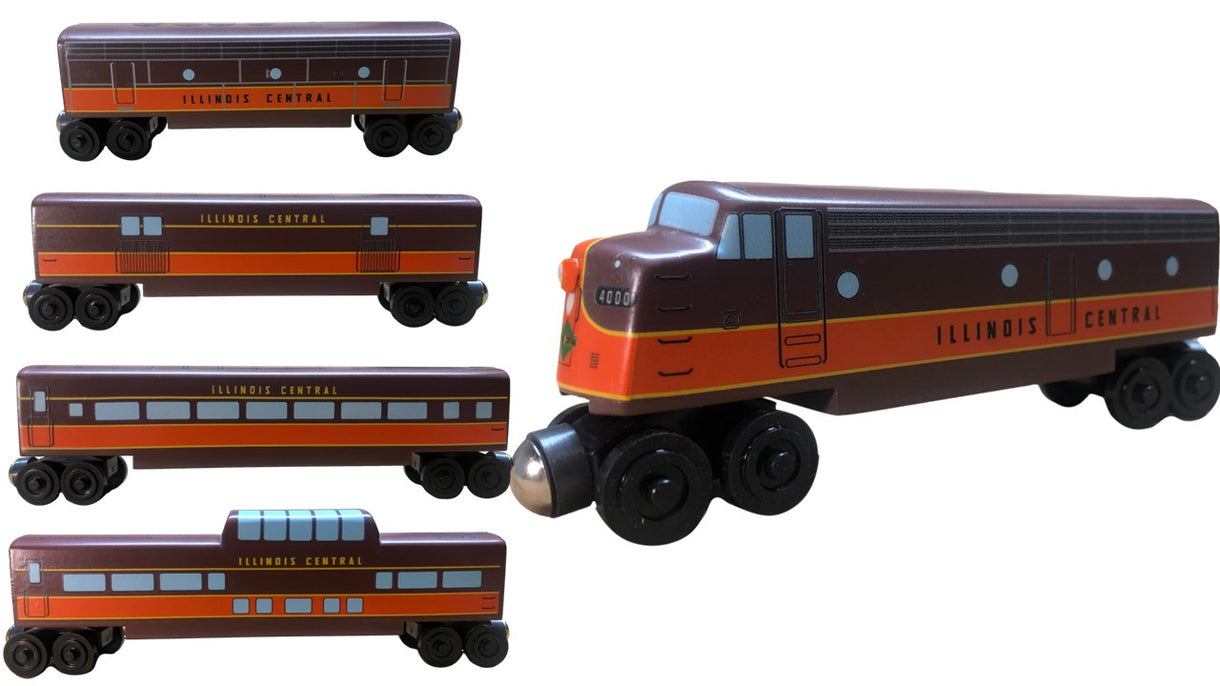 Illinois Central City of New Orleans F7 A and B Unit 5pc. Set – The Whittle Shortline Railroad ...